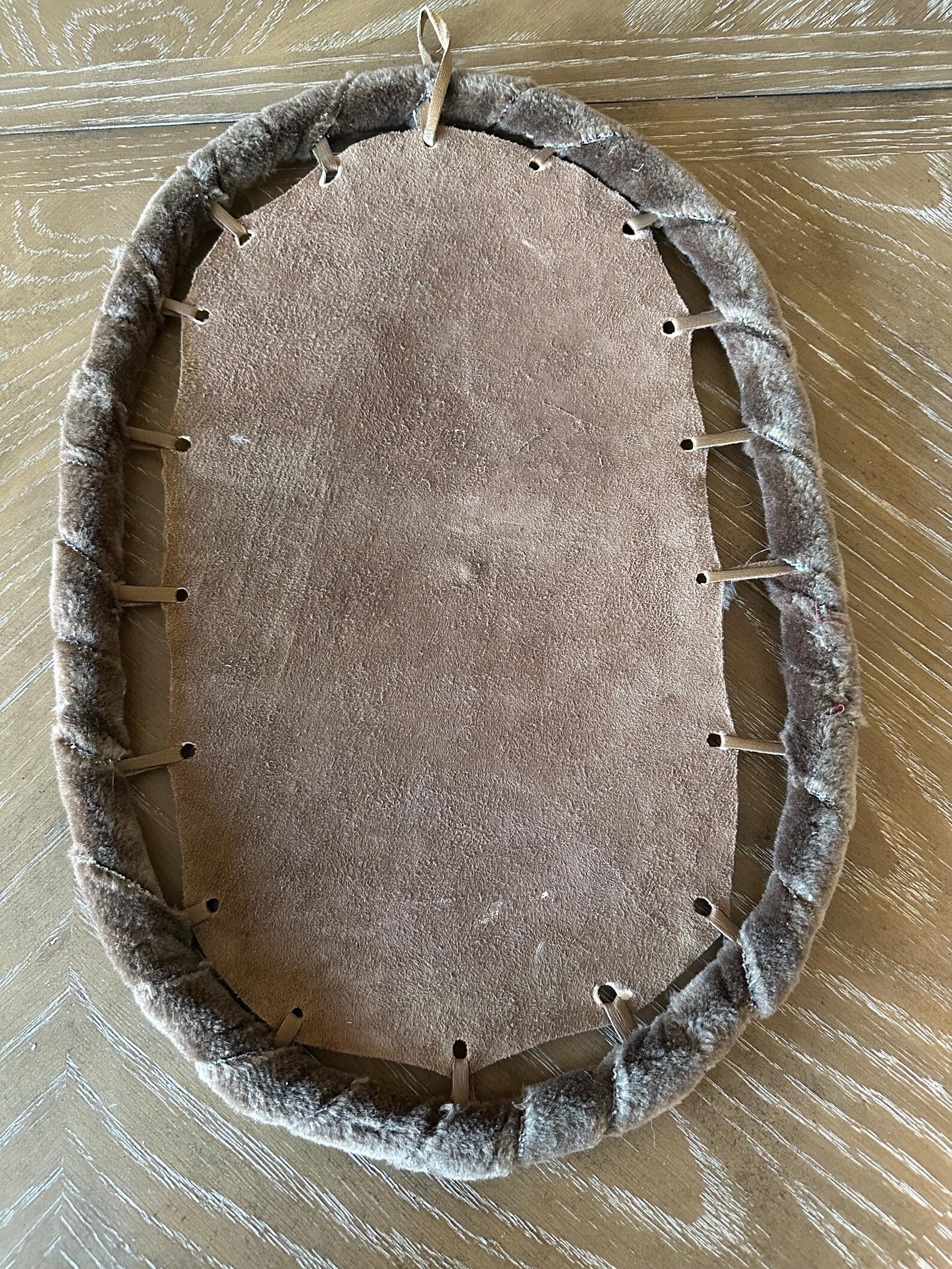 Vintage Native American Art, Set of 2 Buffalo Shields on Leather by Don ...