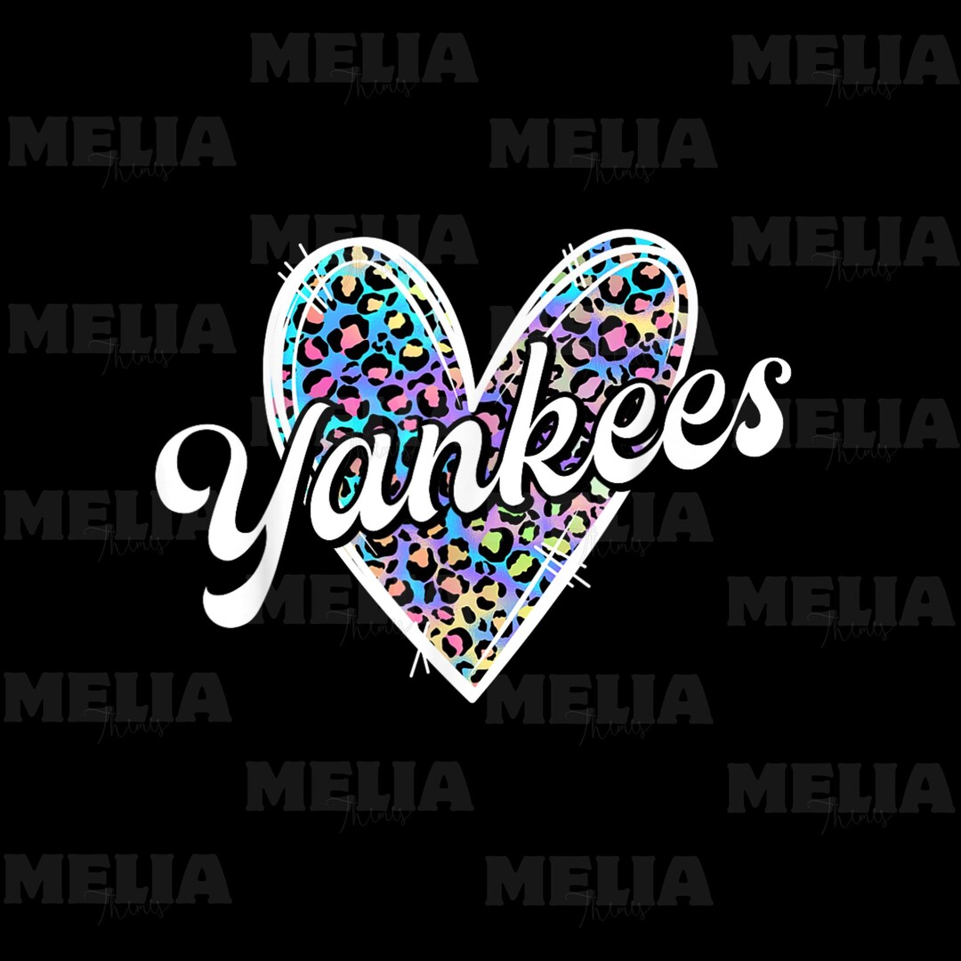 Retro Name Vintage Lover PNG | Yankees Heart PNG | Colorful Leopard ...