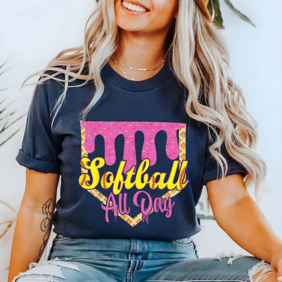 Softball Drip Boys Ice Cream T-shirt PNG | Modern Graphic Tee Design ...