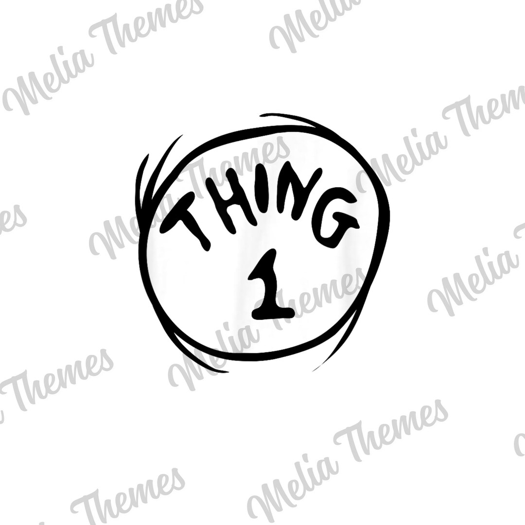 Dr. Seuss Thing 1 Emblem PNG Design – Iconic Merchandise for Fans of ...