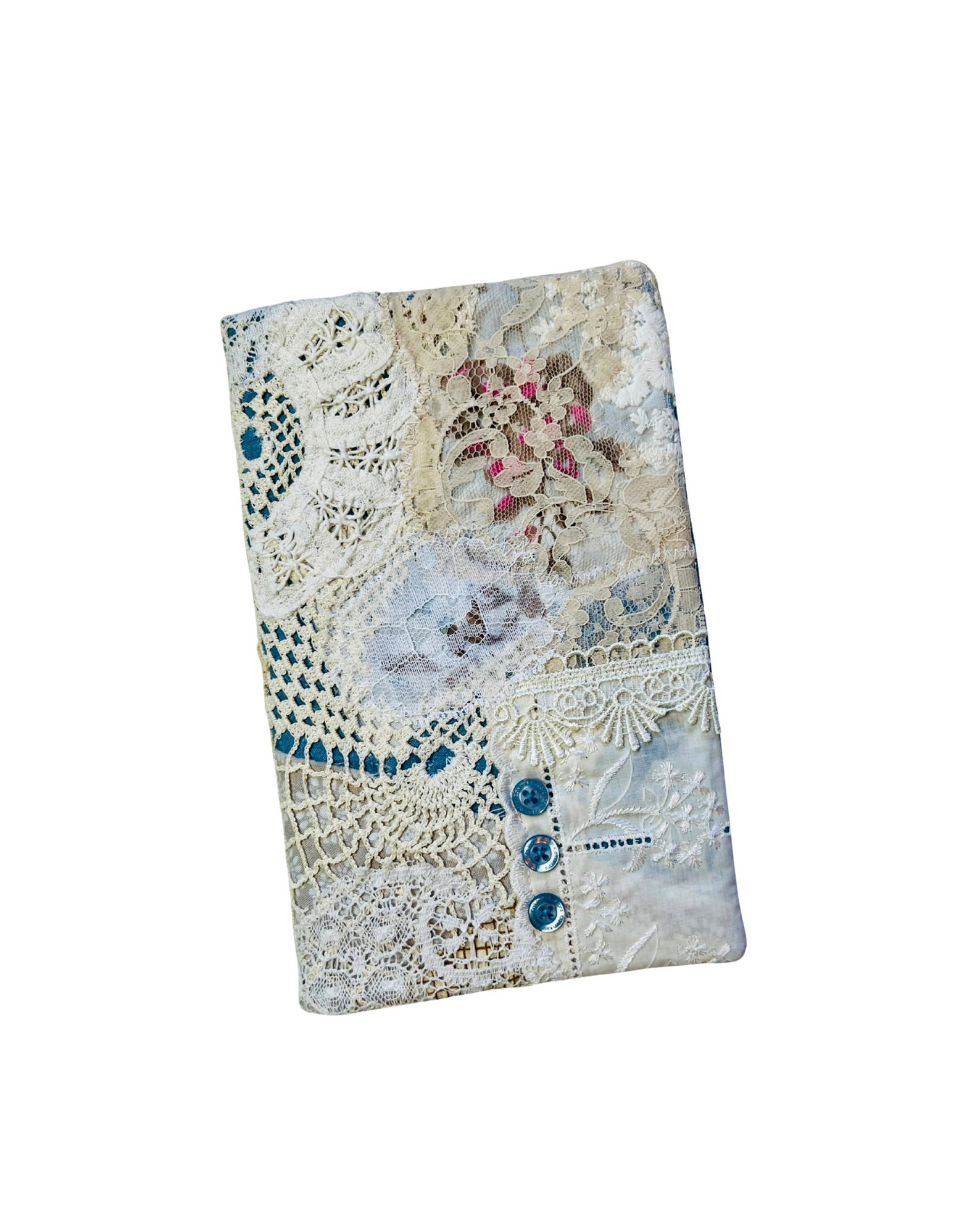 Creatively Collaged Layers of Lace Journal Cover. High Quality Sketch ...