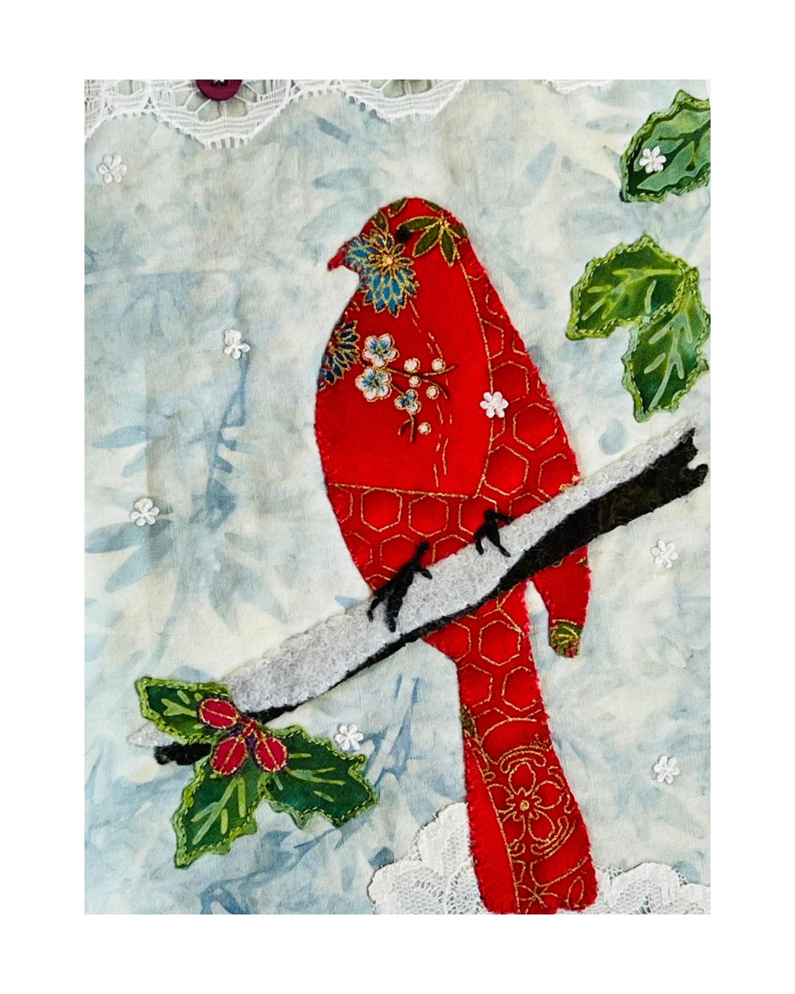 Red Birds Fabric Journal Cover With a Lined Notebook and a Key Clip. - Etsy