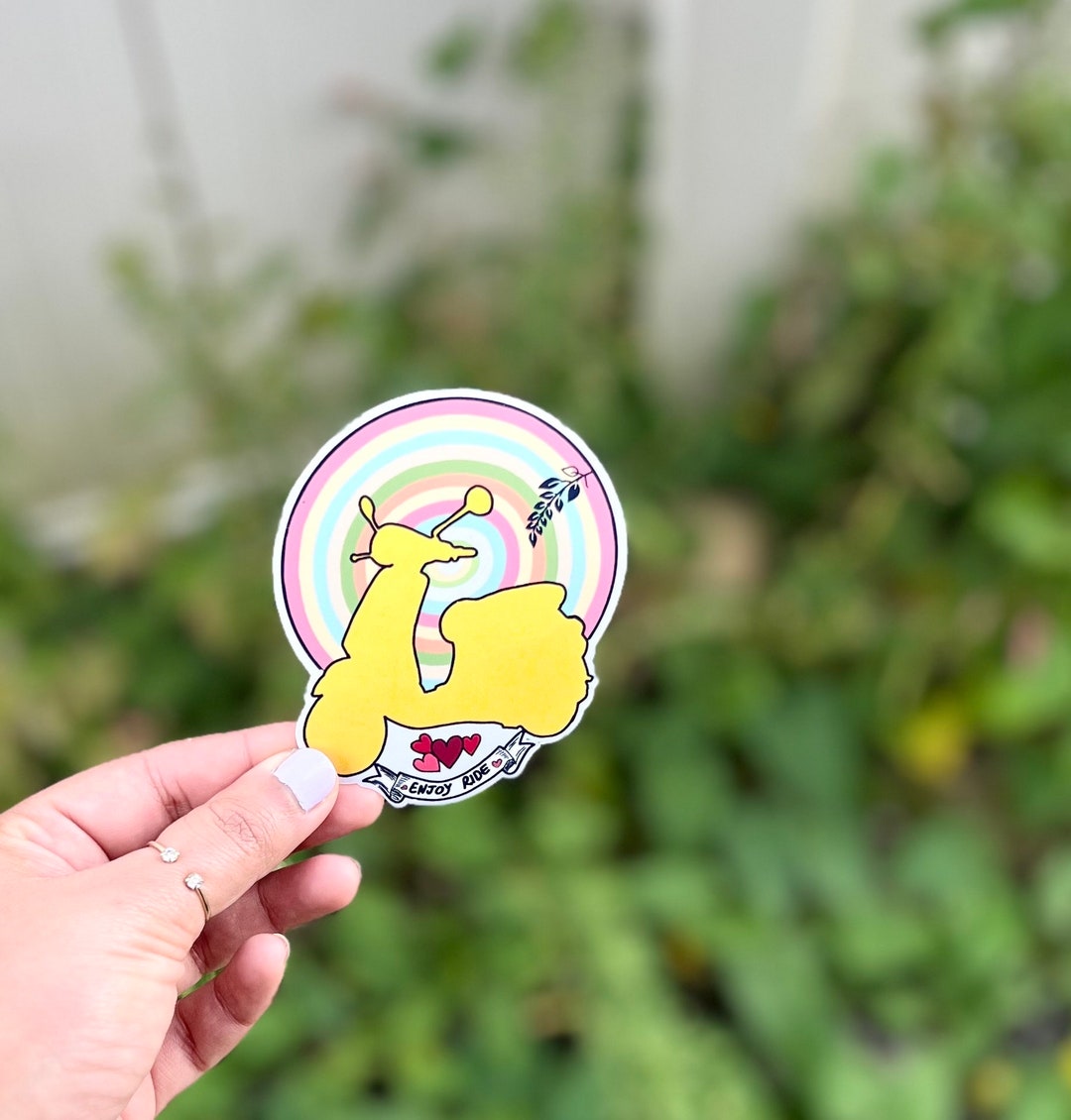 Scooter Sticker || Retro Stickers || Nostalgic Stickers || Laptop ...