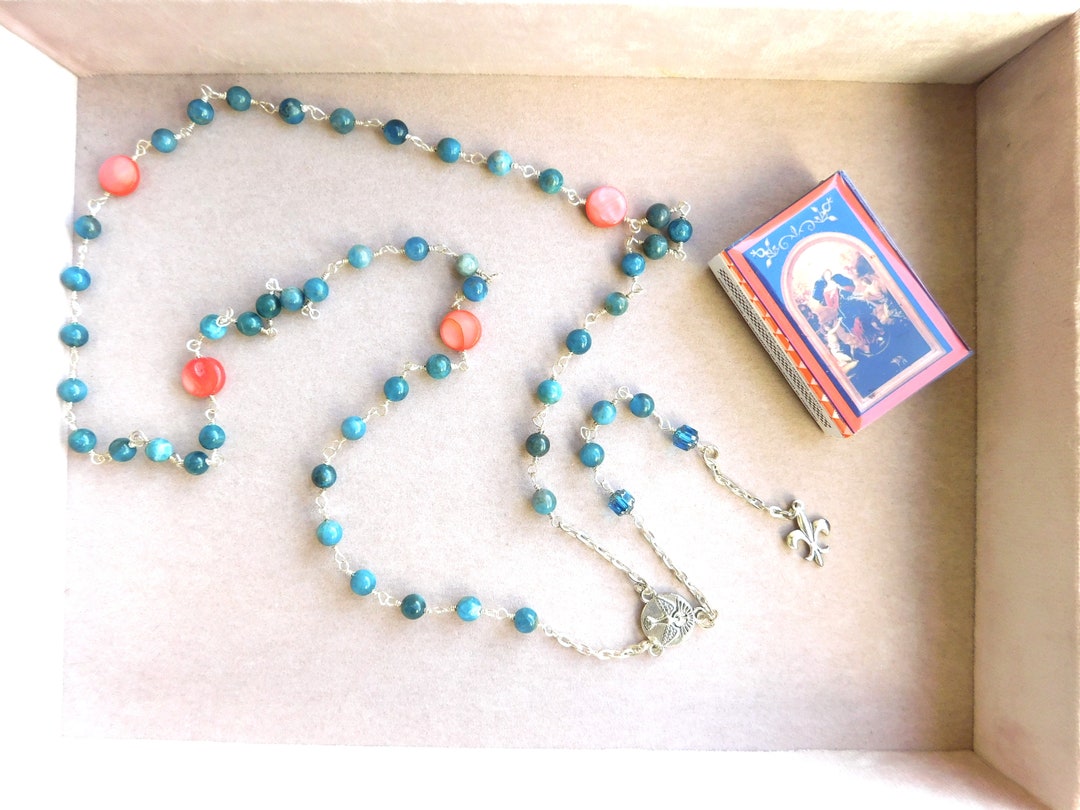 Holy Spirit Fleur De Lis Rosary Prayer Beads 54 Beads - Etsy