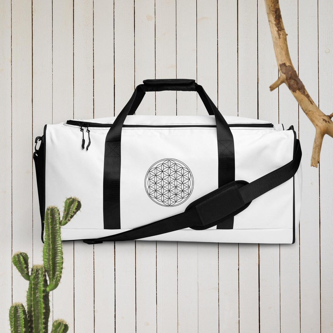 Sacred Geometry Duffle Bag Metatron, Flower of Life and Zen Symbols - Etsy