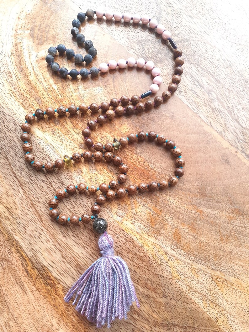 Natural Wood Japa Mala 108 Beads - Etsy