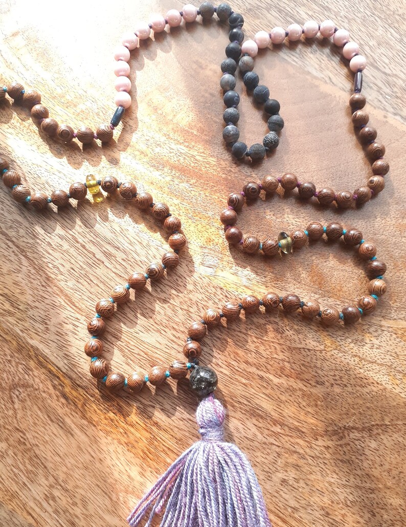 Natural Wood Japa Mala 108 Beads - Etsy