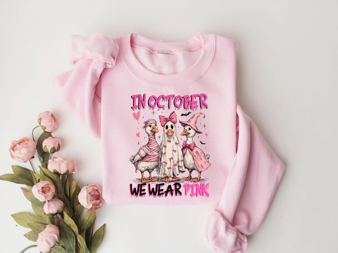 Breast Cancer Awareness Shirt, in October We Wear Pink, Cute Pink ...