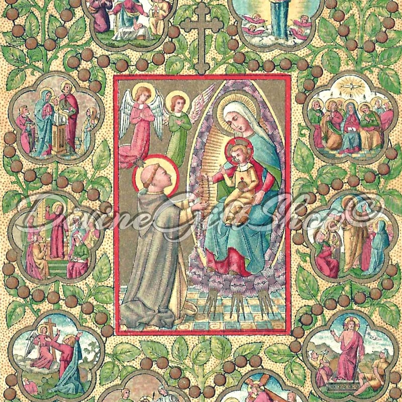 Mysteries of Rosary Icon - Etsy