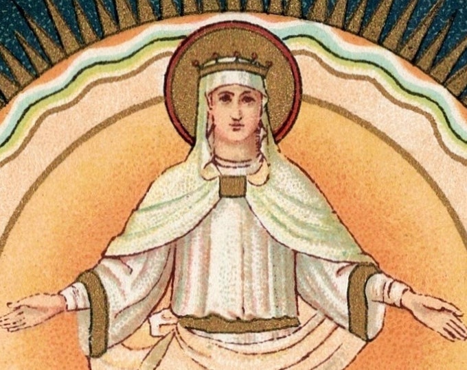 Our Lady of Grace Icon Print, Gorgeous Icon of Virgin Mary Queen of ...