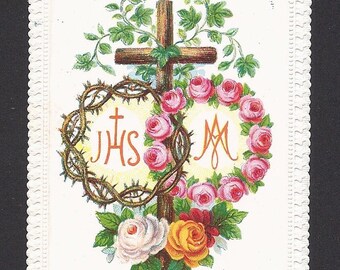 Lace holy card | Etsy