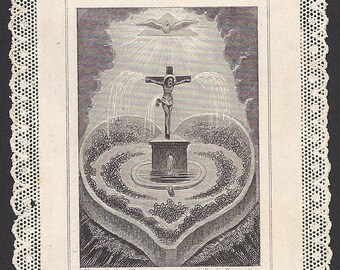 Lace holy card | Etsy