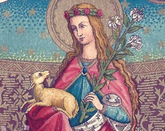 Saint Agnes Icon - Etsy