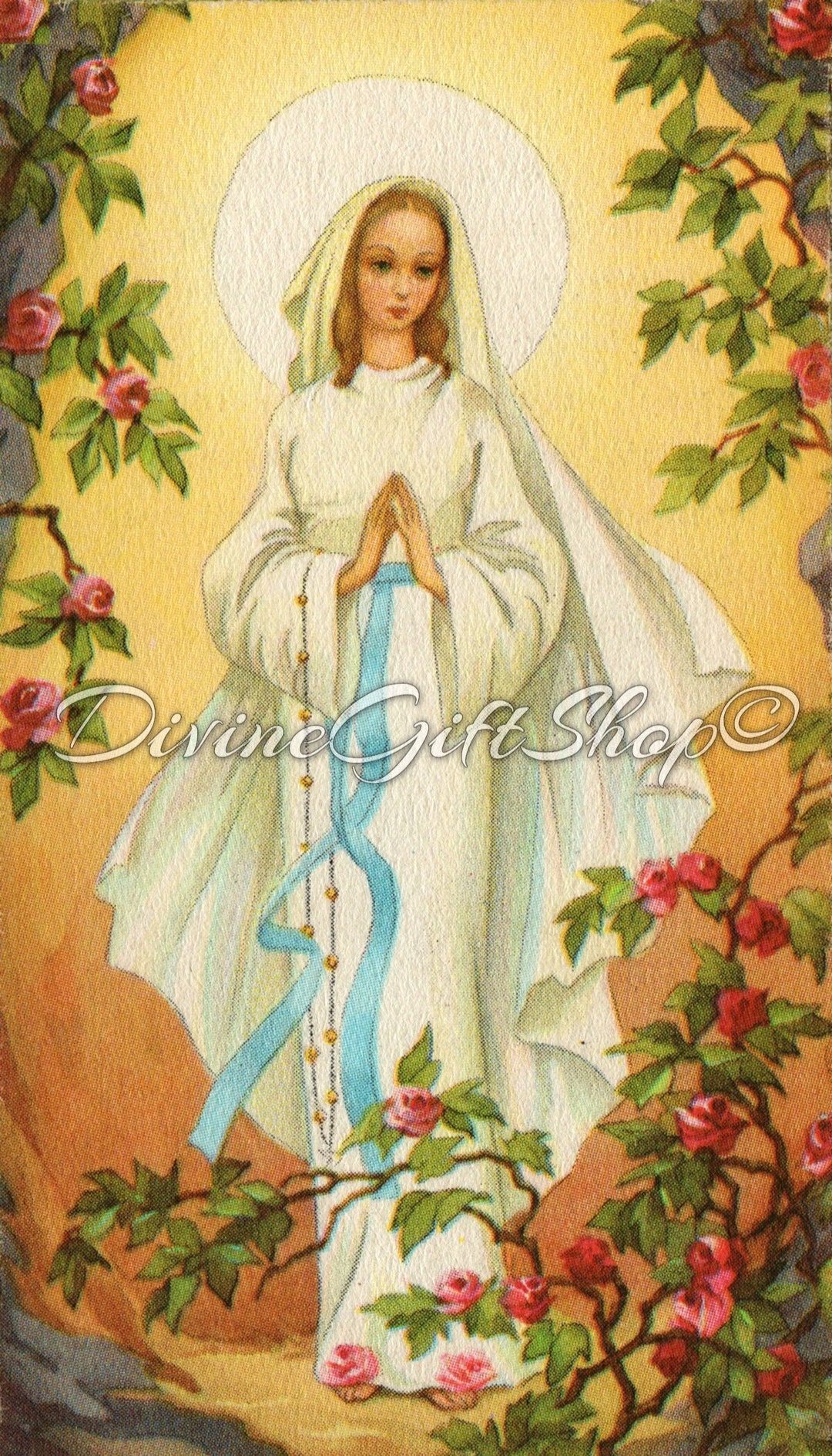 Our Lady of Lourdes Icon Print | Gorgeous Icon of the Immaculate ...