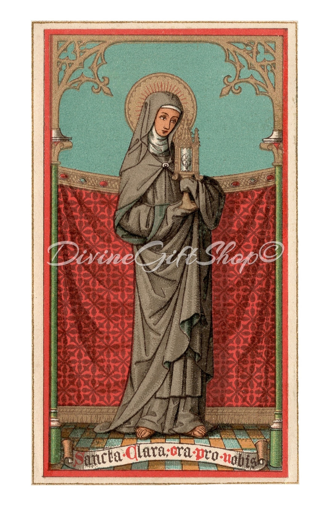 St. Clare of Assisi Icon Print Founder of the Order of Poor Ladies One ...