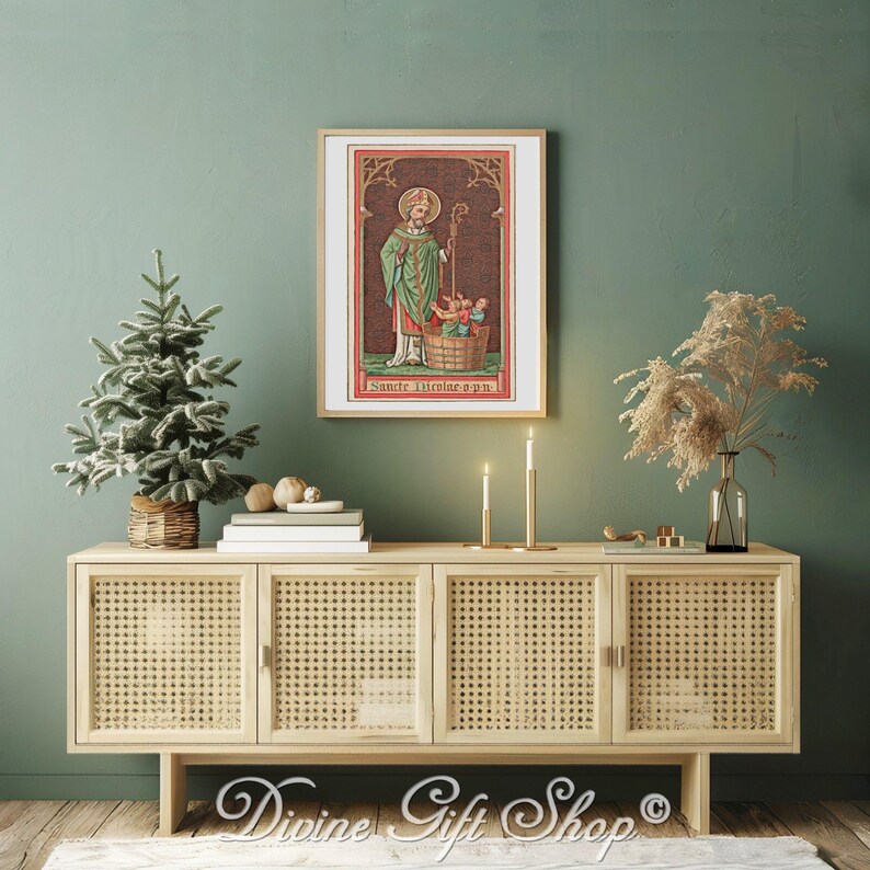 Saint Nicholas Icon Print | Patron Saint of Bakers, Children, Sailors ...