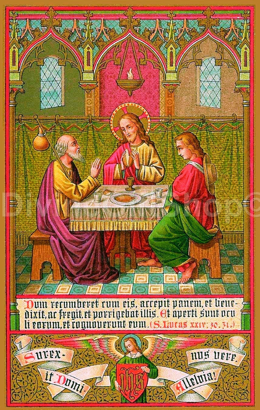 Jesus & Disciples at Emmaus Icon Print Story From the Bible - Etsy