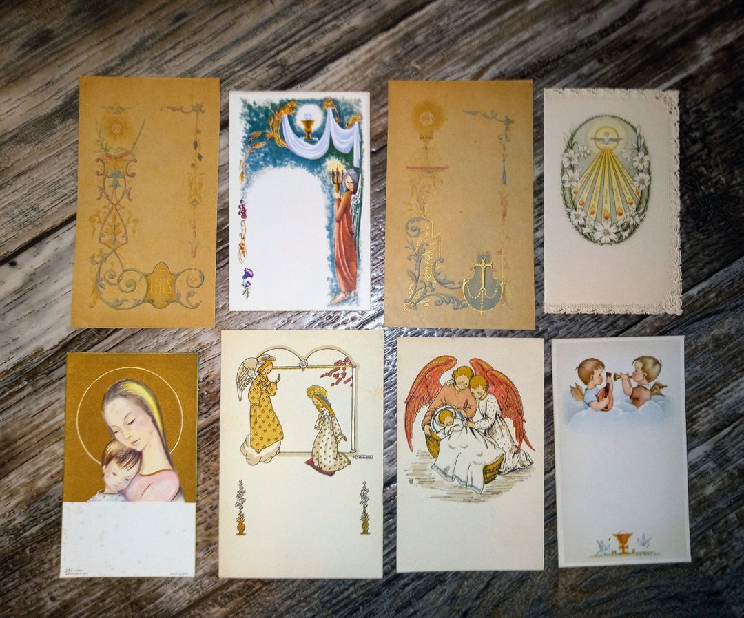 Antique Lot Blank Holy Cards for Writing On. Give to Loved Ones With ...