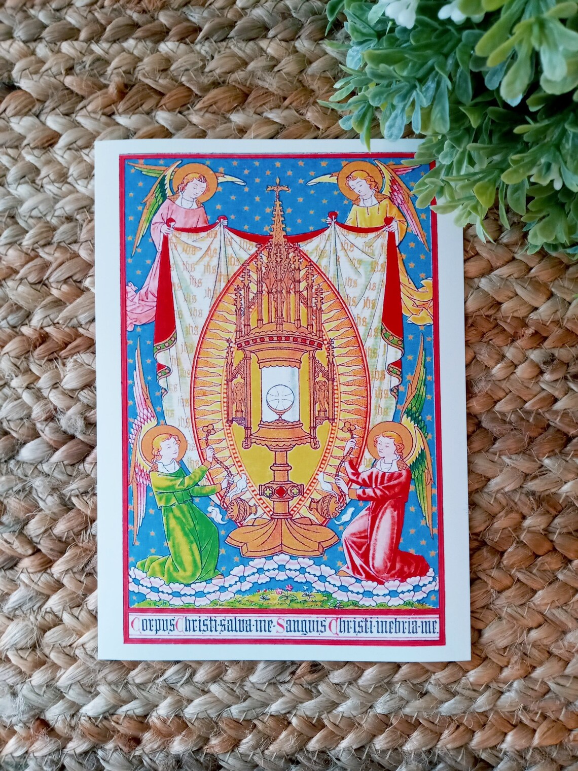 Icon the Blessed Sacrament Catholic Print Gorgeous Angels - Etsy