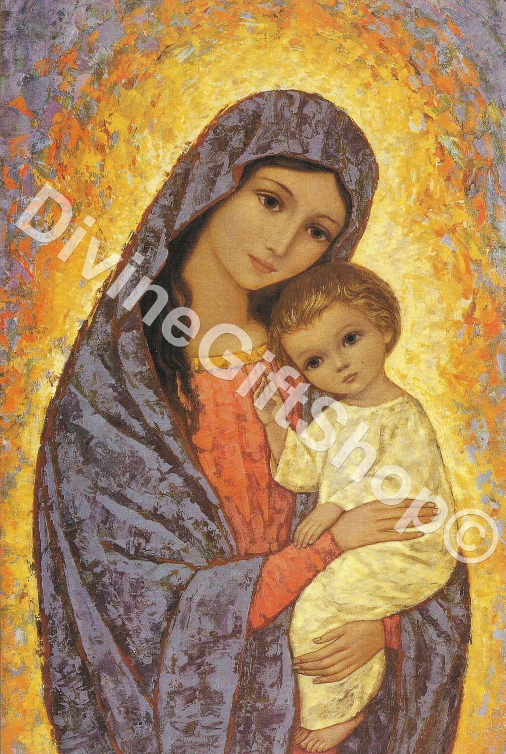 Wunderschöne Jungfrau Maria Icon Print Bild der Jungfrau | Etsy