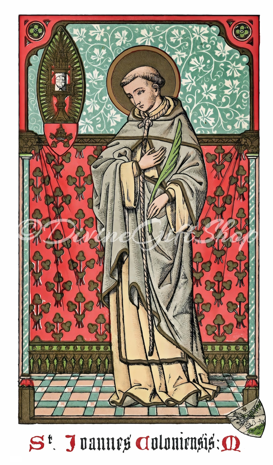 Saint John of Cologne Icon Print | Patron of Loyalty, Friendships ...