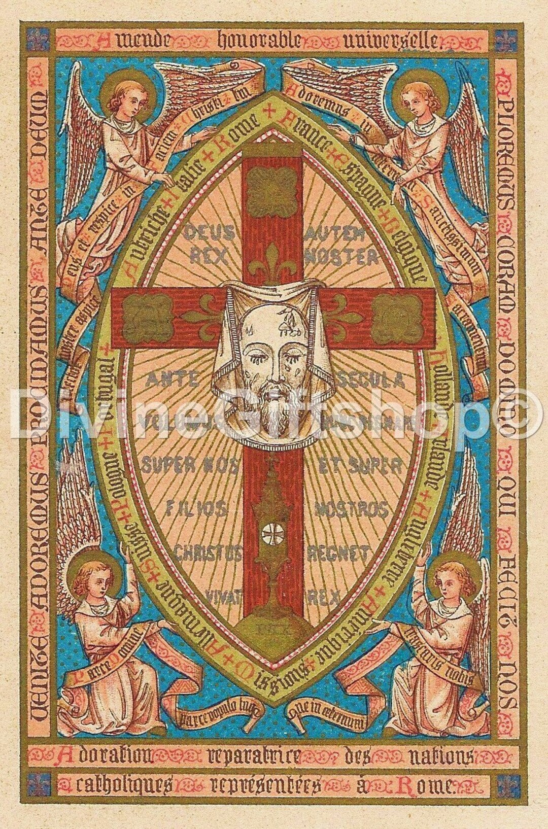 The Holy Face of Jesus Christ Icon Print | Imprimatur From Belgium ...