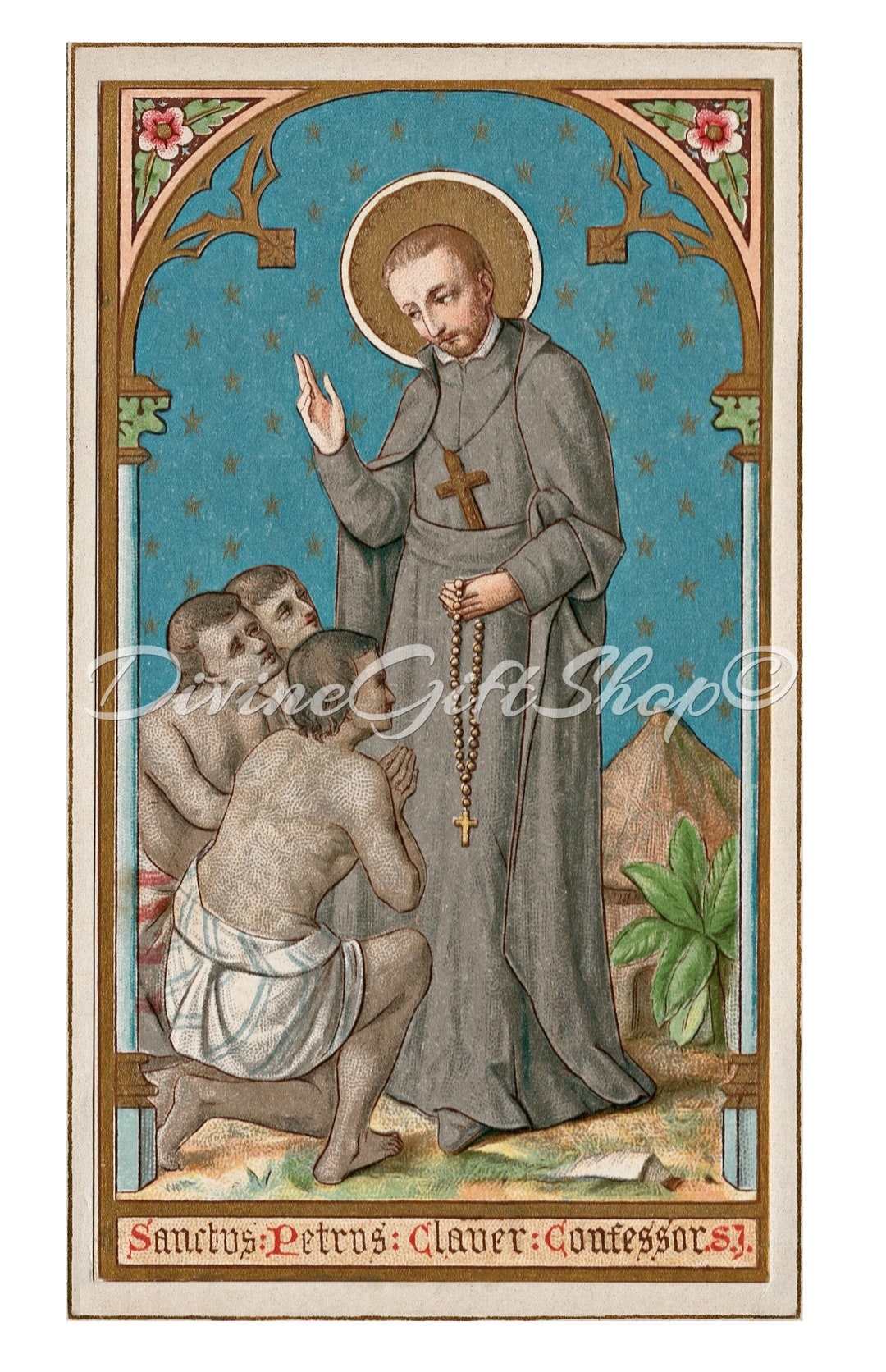 Icon St. Peter Claver Religious Artwork Print. Patron Saint of African ...