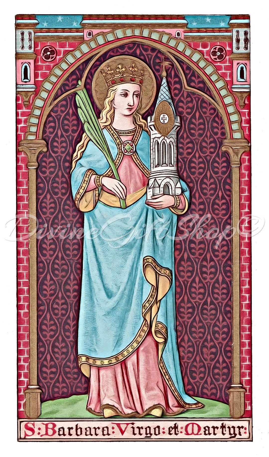 Saint Barbara Icon Print | Patron of Architects, Artillerymen ...