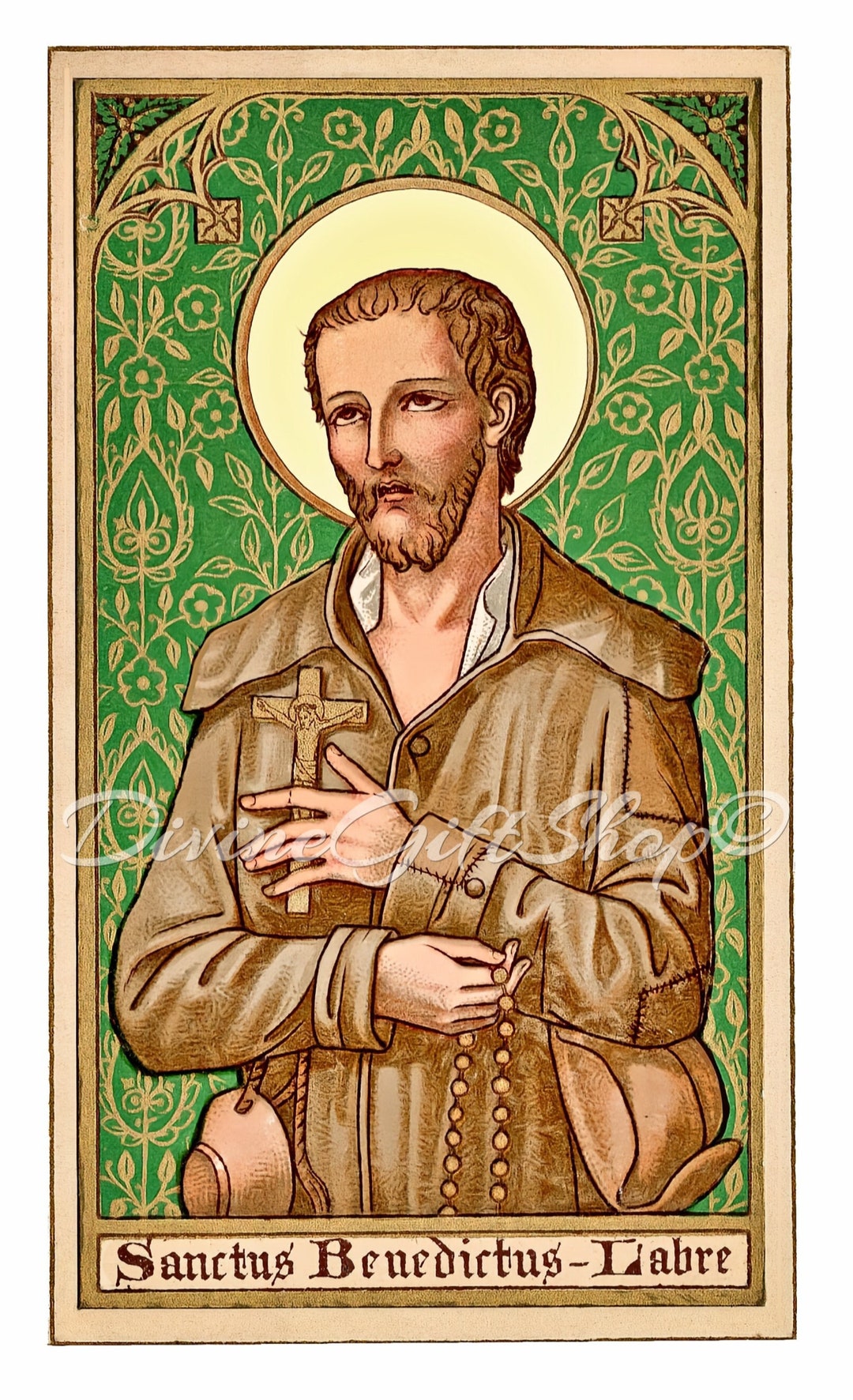 St. Benedict - Joseph Labre Icon Print | Patron Saint of Pilgrims ...