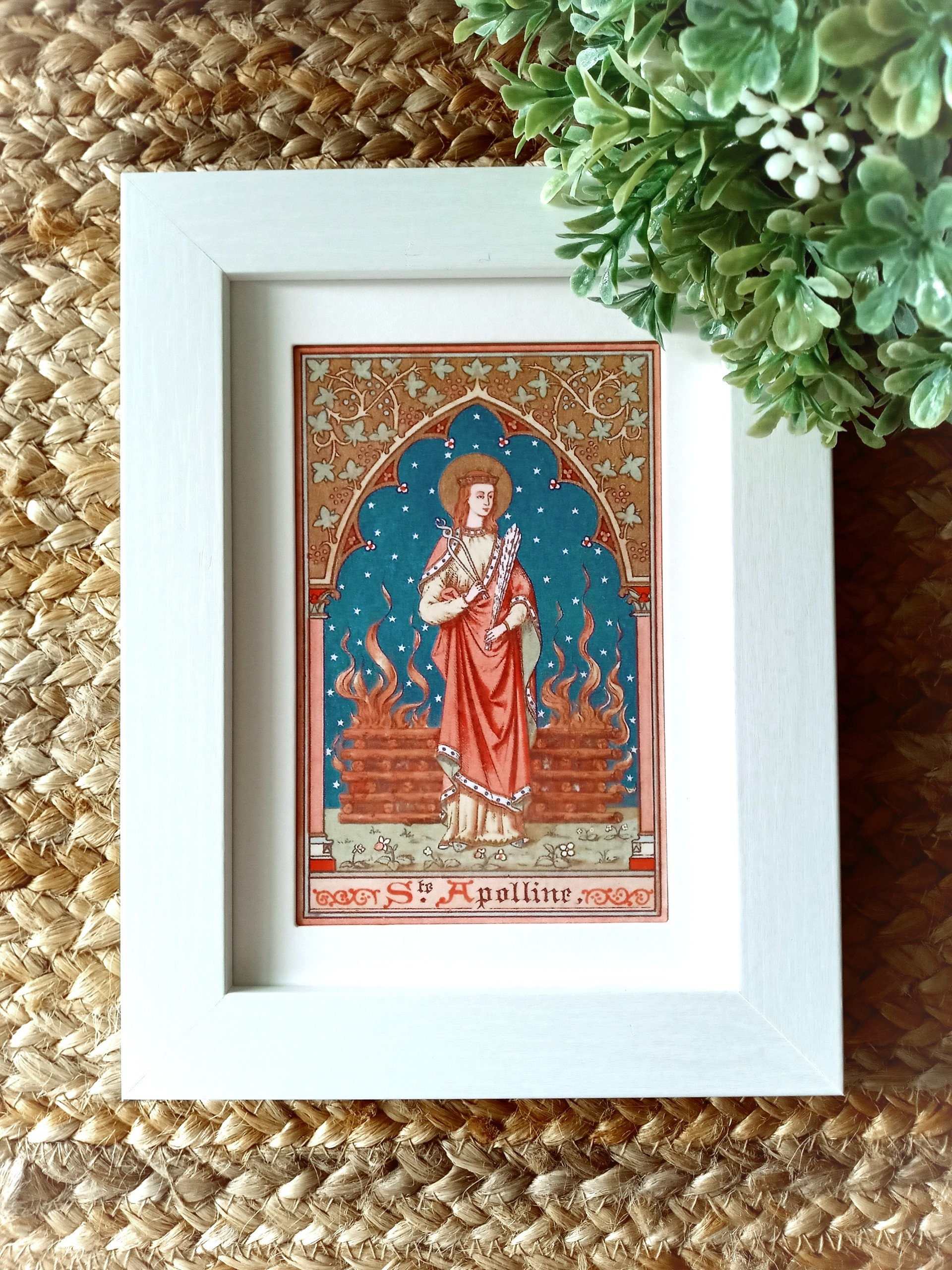 St. Apollonia Icon Print Patron Saint of Dentists & Tooth | Etsy