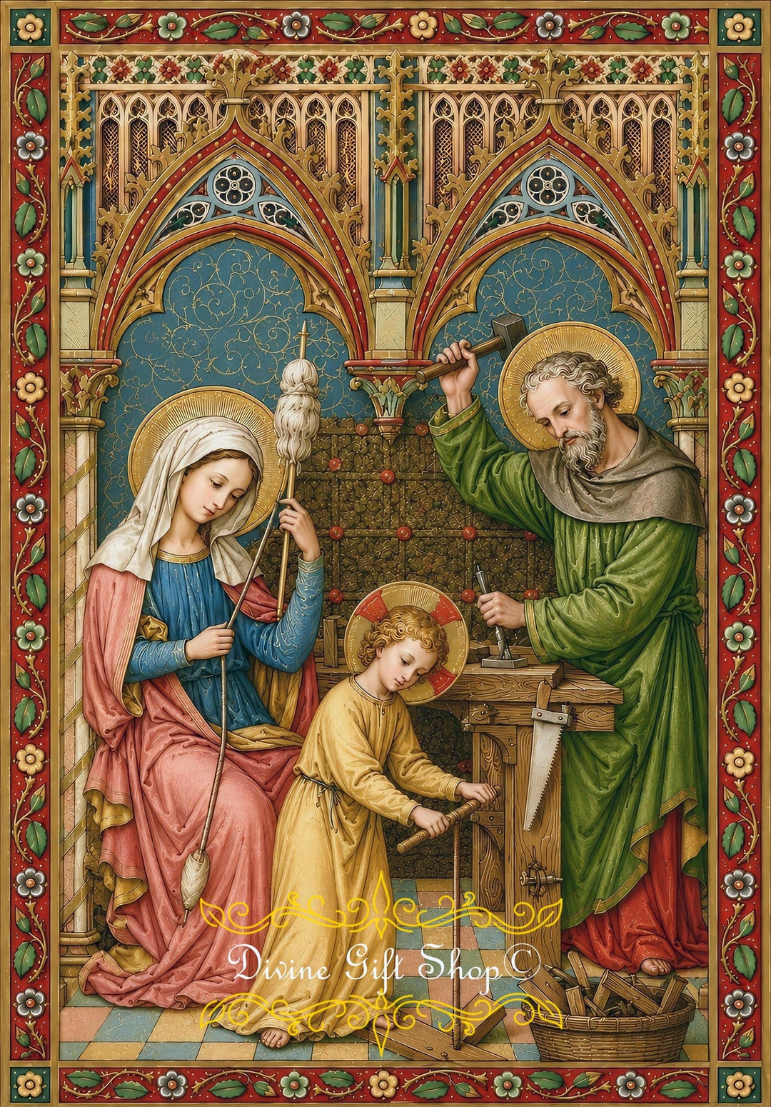 Holy Family Icon Print | the Life of Saint Family | Jesus Childhood ...