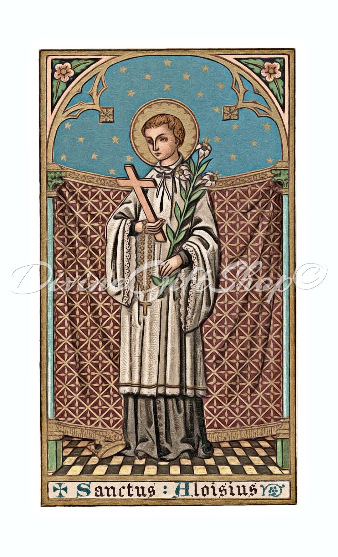 Icon St. Aloysius Gonzaga, Patron Saint of Youth and Students, St ...