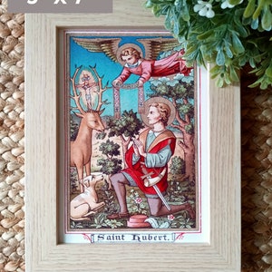 Saint Hubert Icon Print | Patron Saint of Belgium, Hunters ...