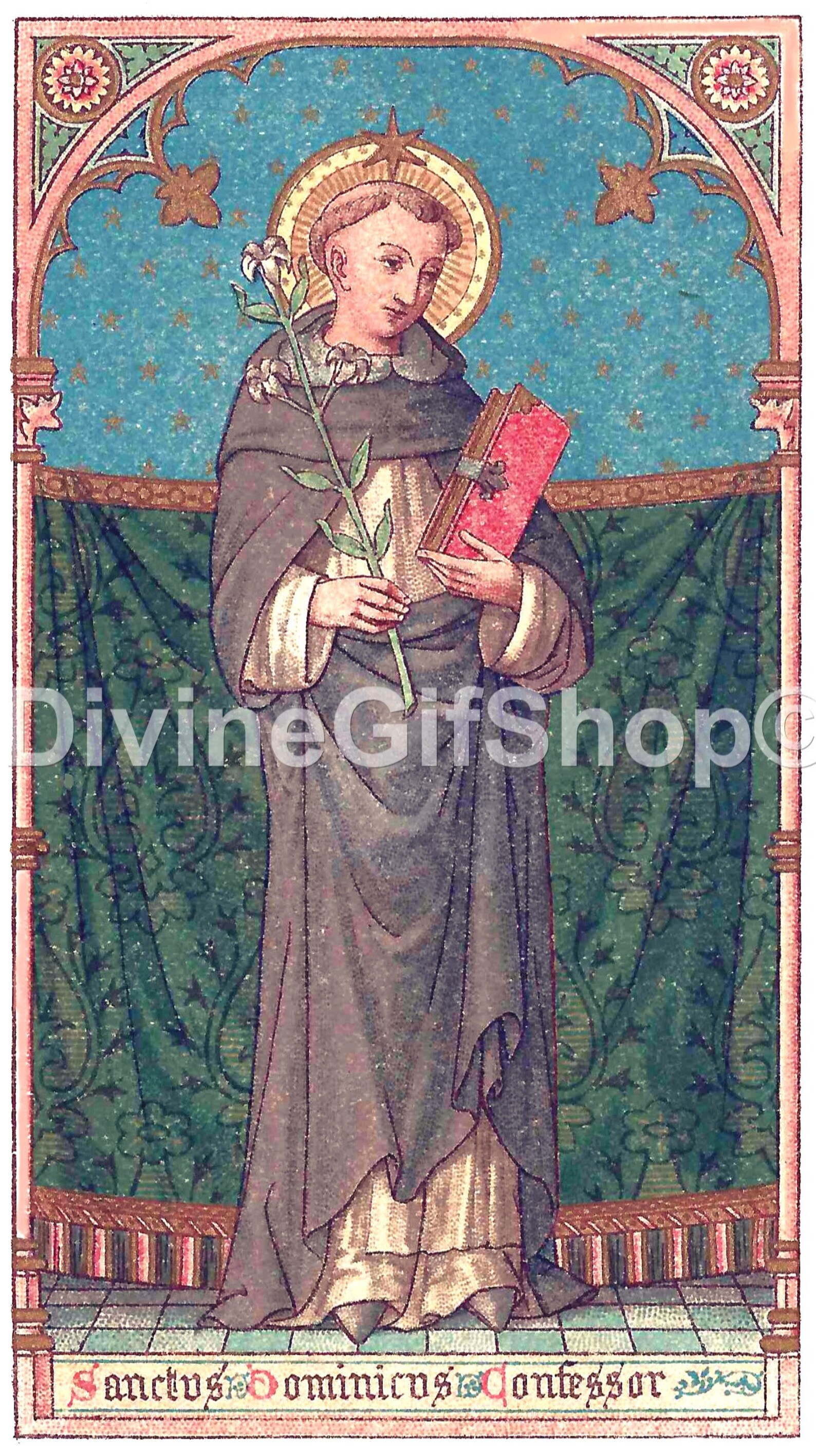 Saint Dominic Icon Print | Founder of the Dominican Order | Catholic ...