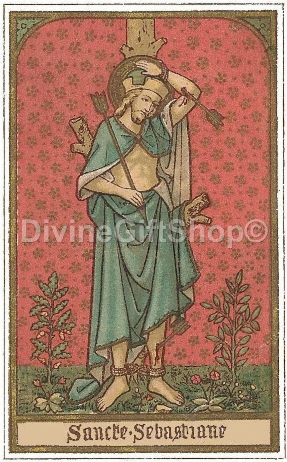 Saint Sebastian Icon Print | Patron Saint of Athletes, Sports - Etsy