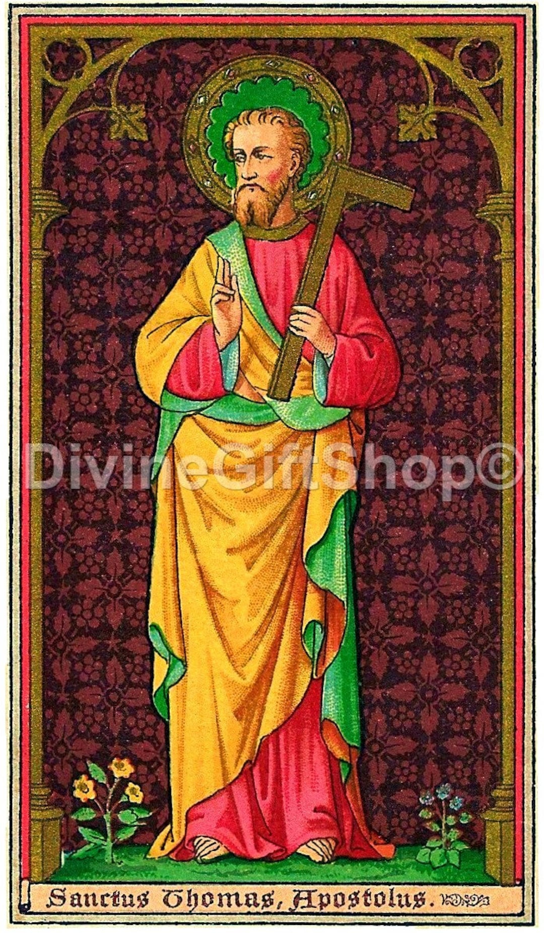 St Thomas the Apostle Icon Print Gorgeous Saint Print Patron - Etsy