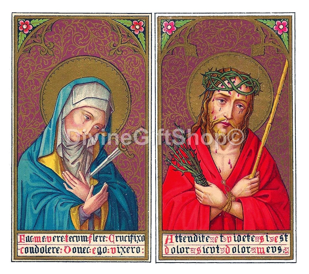 Suffering Jesus & His Mother Mary Icon Print | Gorgeous Images of ...