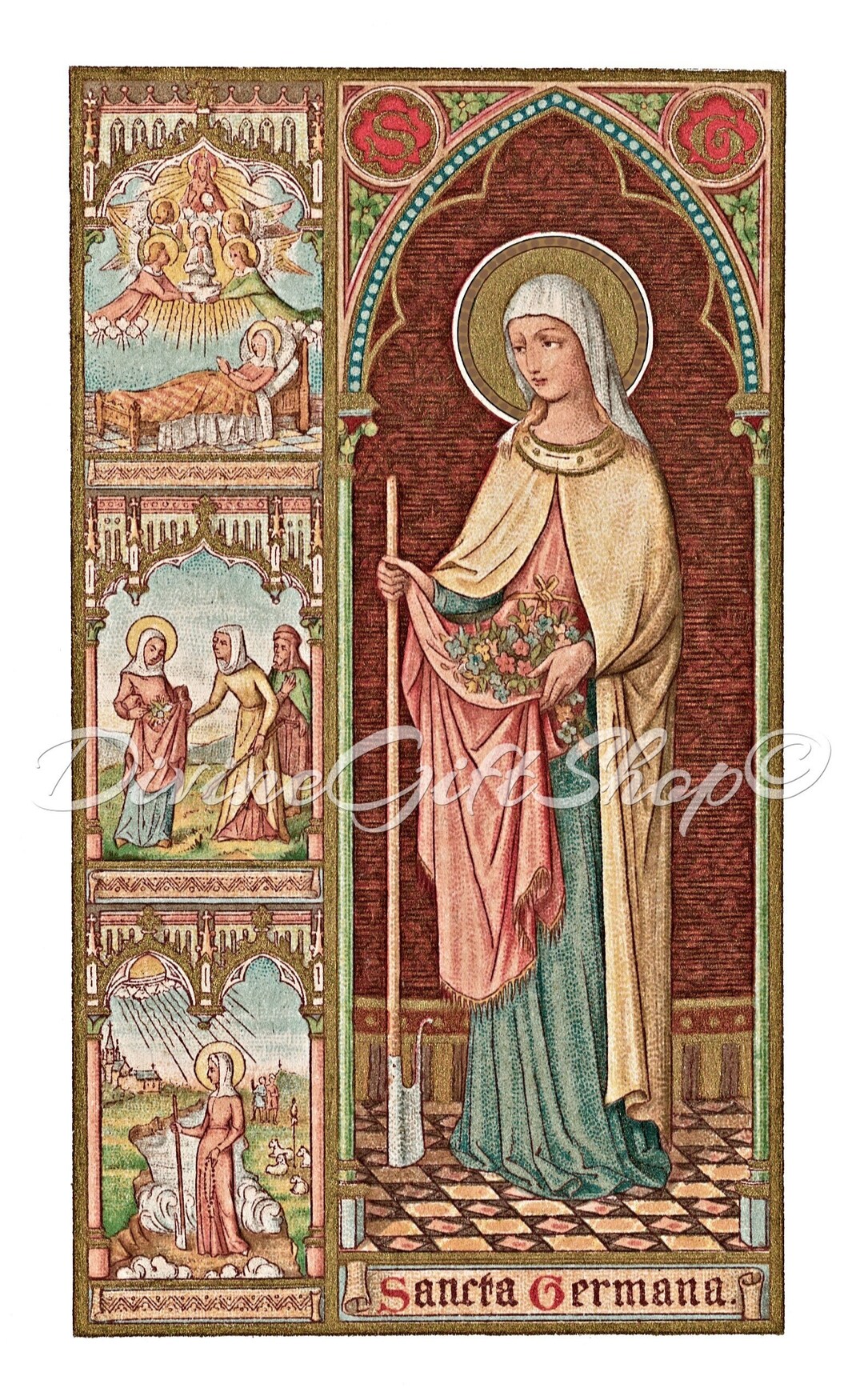 St. Germaine Cousin Icon Print | Patroness of Abused Children ...