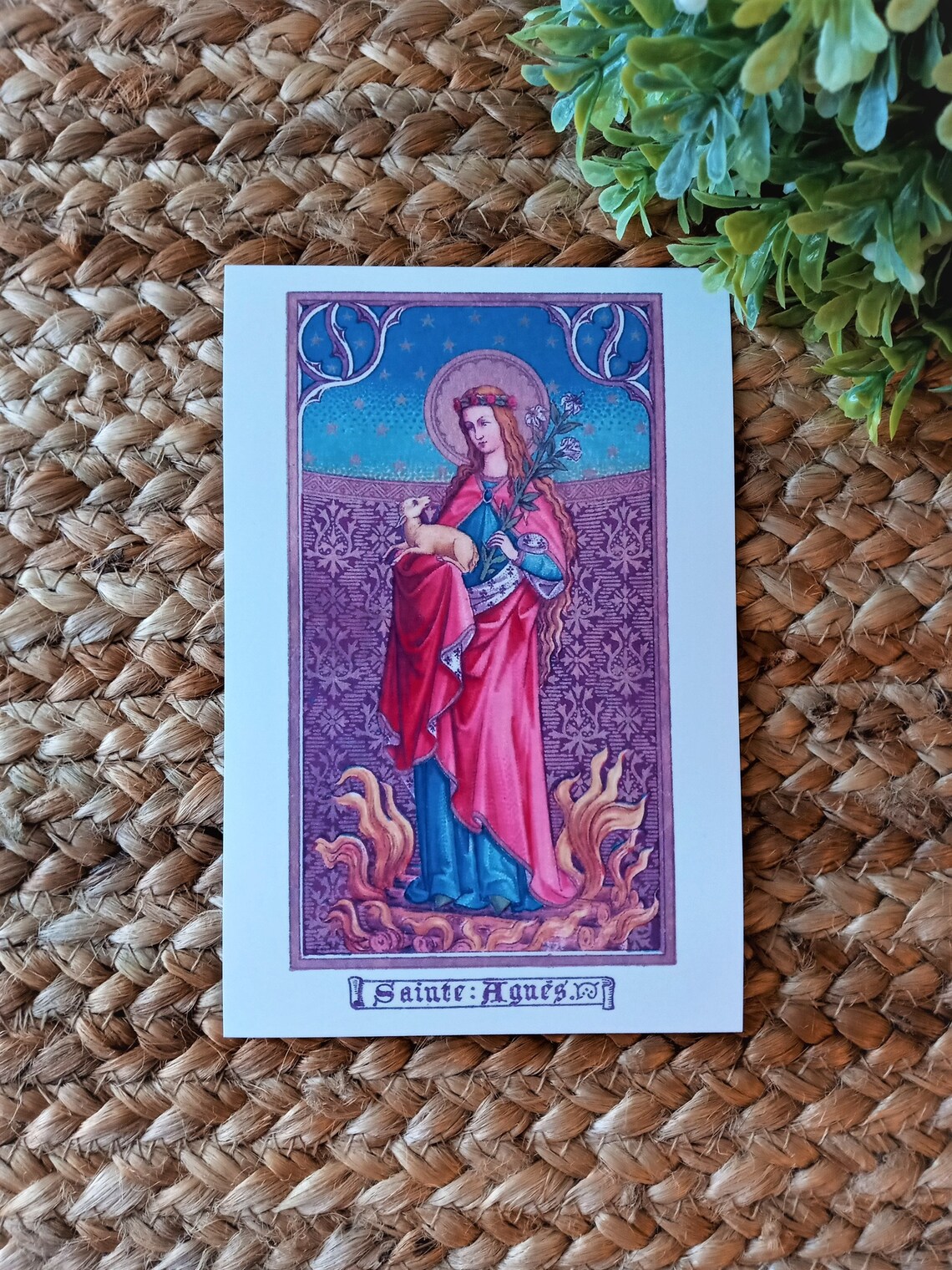 St. Agnes Icon Print Patron Saint of Girls Chastity | Etsy