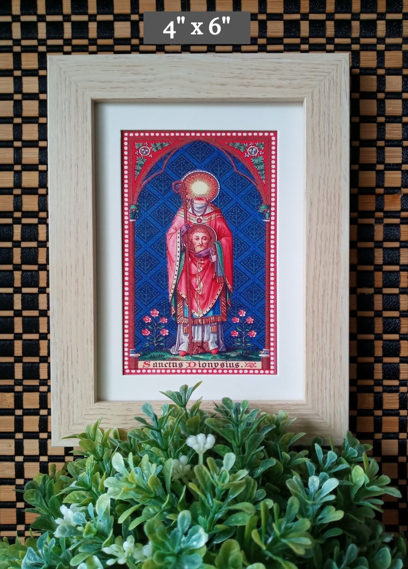 St. Denis Icon Print Patron Saint of Headaches and France - Etsy New ...
