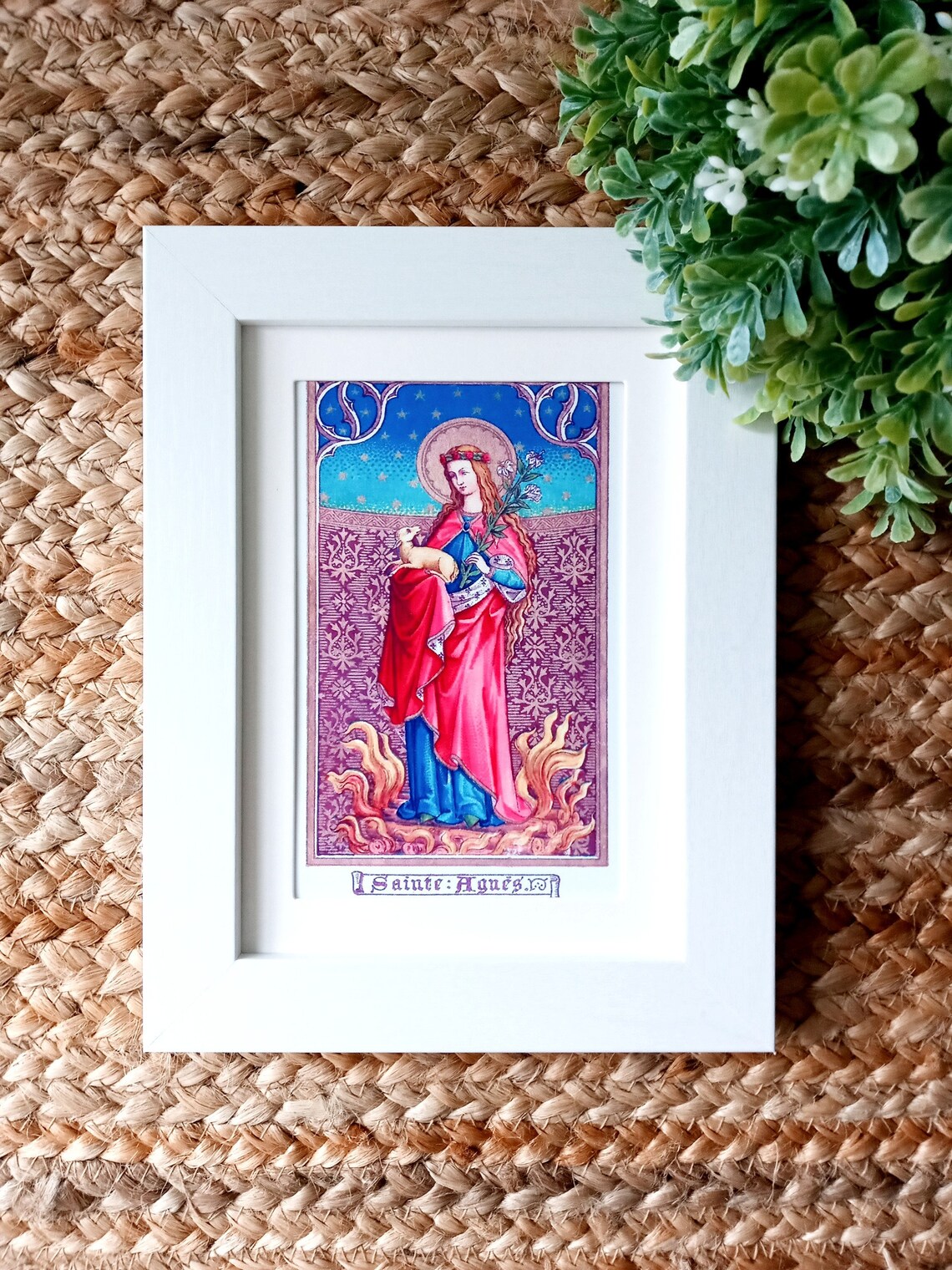 St. Agnes Icon Print Patron Saint of Girls Chastity | Etsy