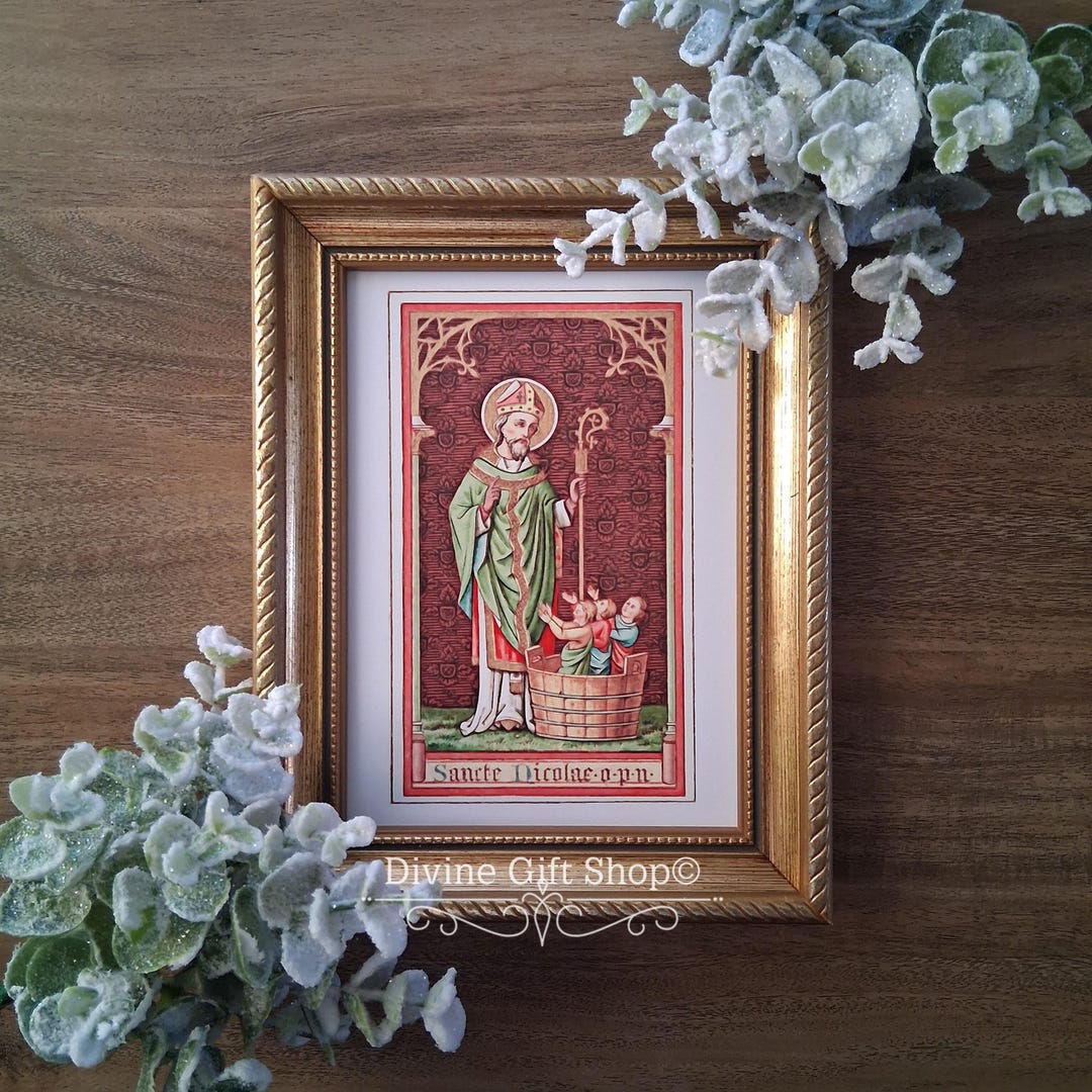 Saint Nicholas Icon Print | Patron Saint of Bakers, Children, Sailors ...