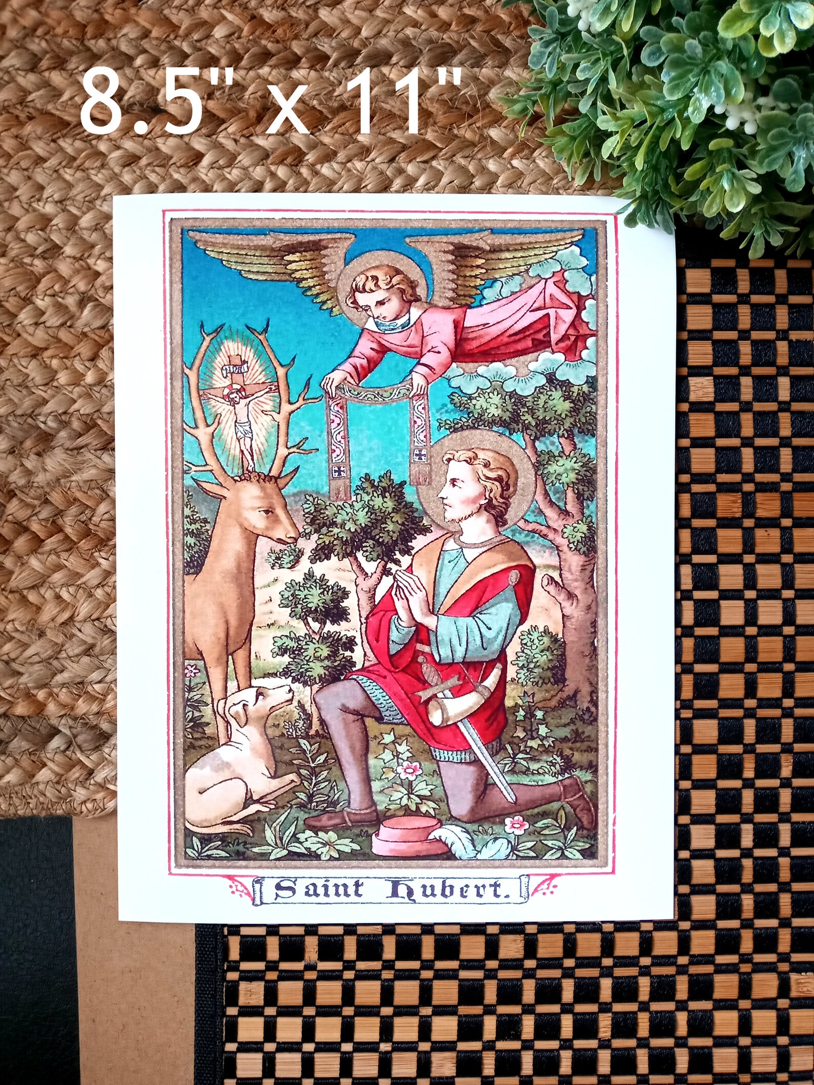 Saint Hubert Icon Print Gorgeous Saint Print Patron Saint - Etsy
