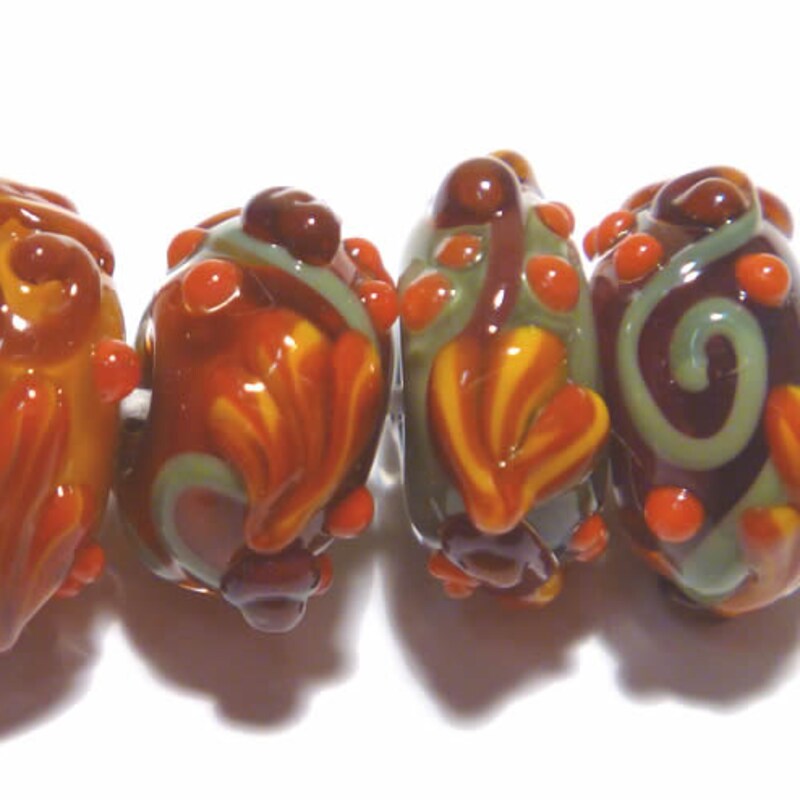 Lampwork Leaves - Etsy