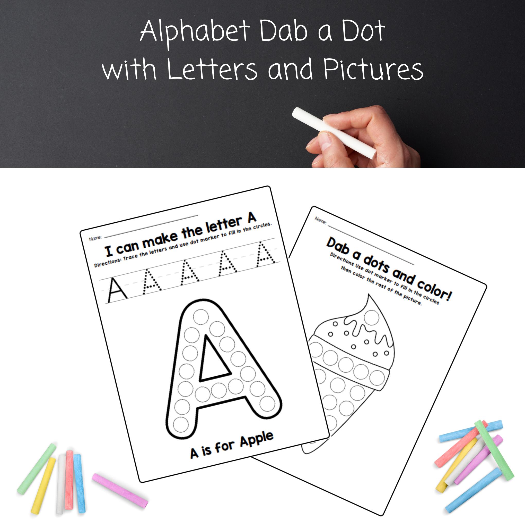 Alphabet Dab a Dot Picture Bundle | Alphabet | Letters | Elementary ...