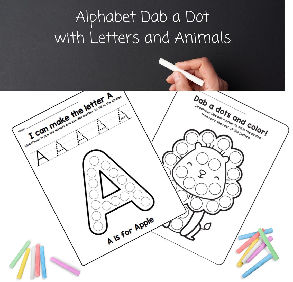 Alphabet Dab a Dot Animal Bundle | Alphabet | Letters | Elementary ...