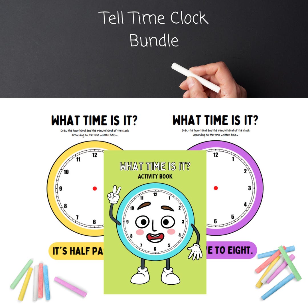Clock Workbook Bundle | Time Telling | Tell Time | Elementary Workbook ...