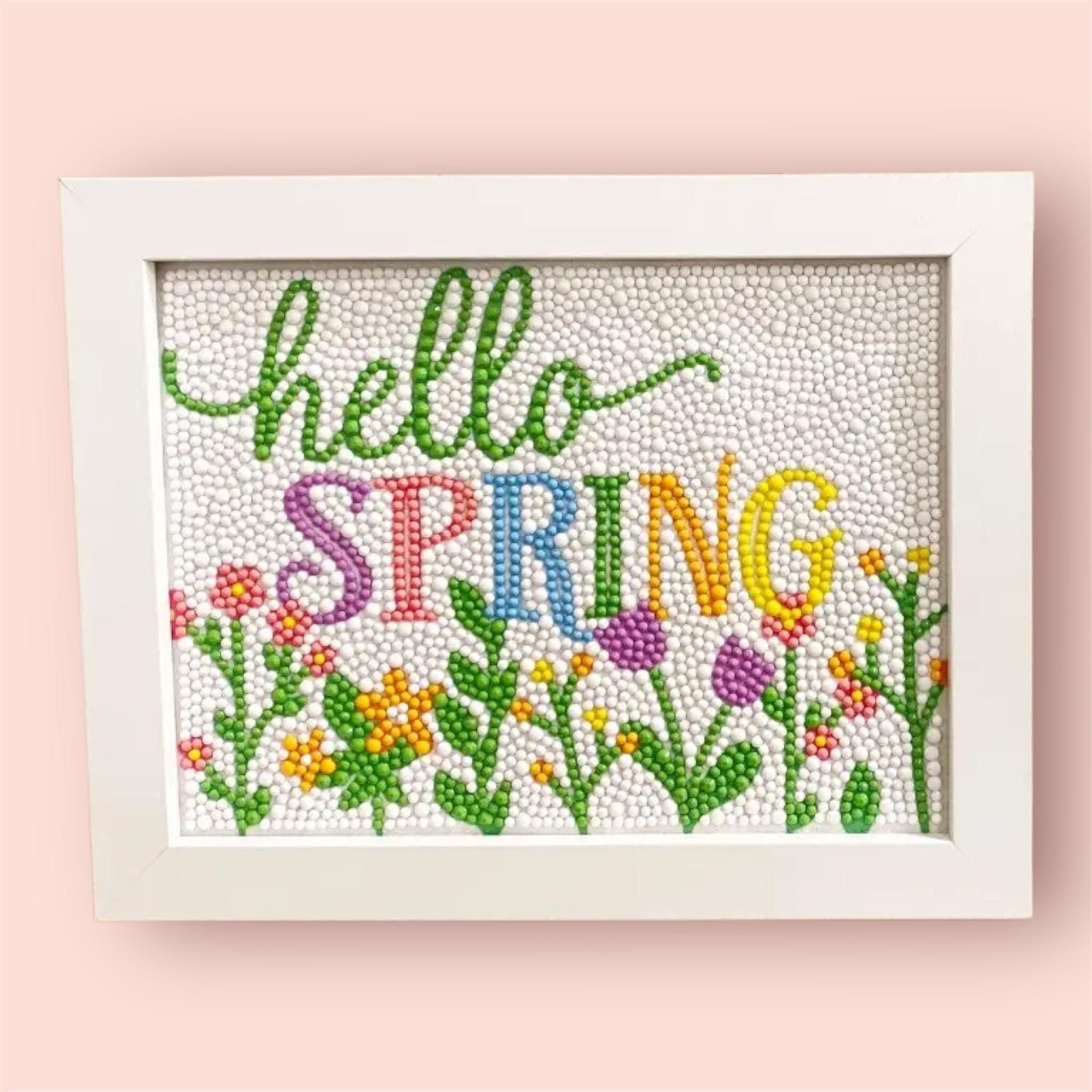 Hello Spring Diamond Art Kit. Fun. Craft Kit. Crafting. Diamond Art ...