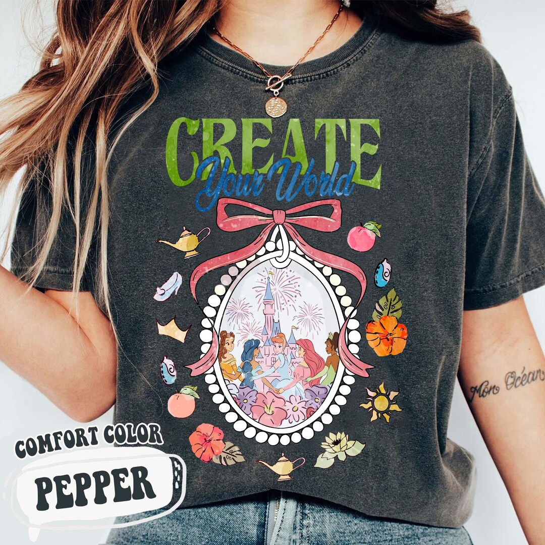 Disney Princess Create Your World Coquette Bow T-shirt, Disney ...