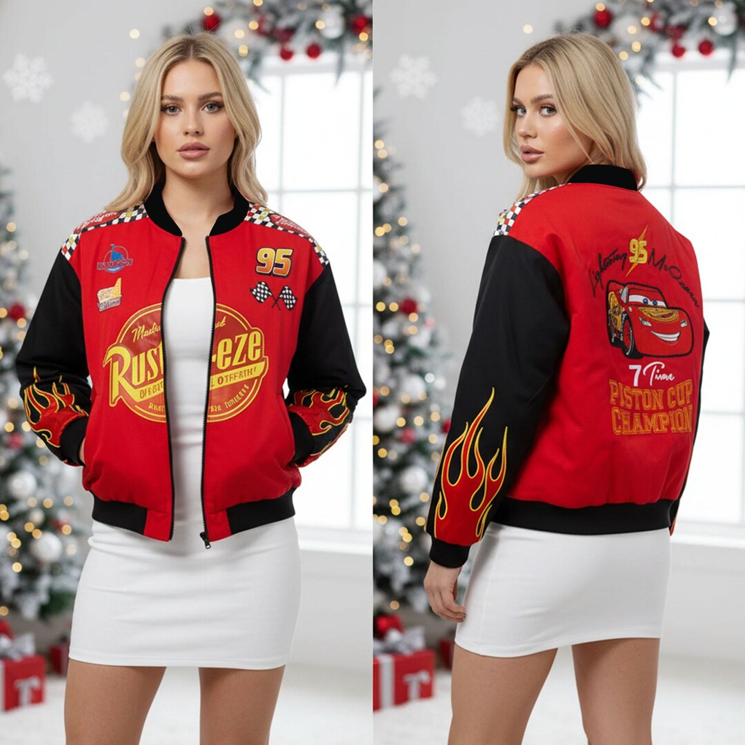 Disney Pixar Cars Lightning Mcqueen 3D Bomber Jacket, Rust-eze ...
